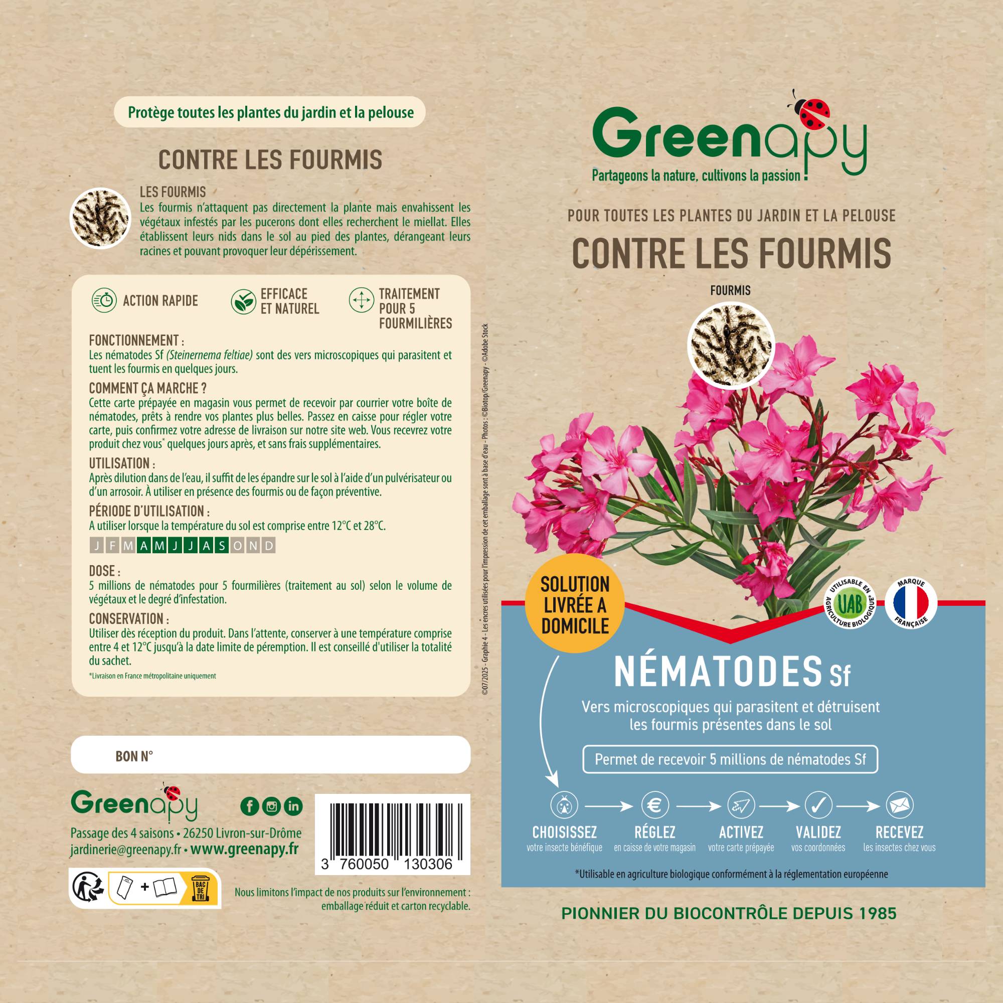 Prépayé nématodes anti-fourmis Sf 5 millions - Biotop - Gamm vert