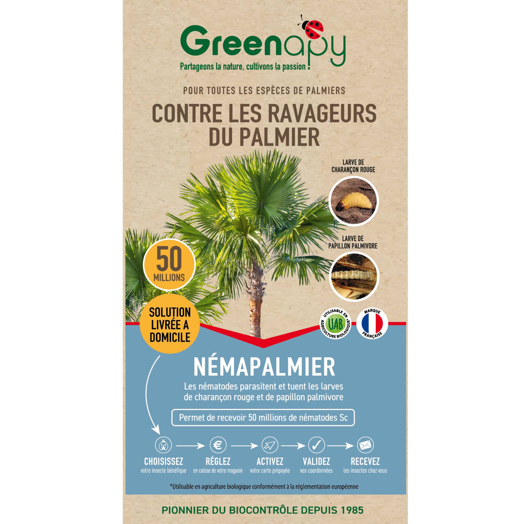 Prépayé nématodes pour la protection des palmiers Sc 50M - Biotop ...