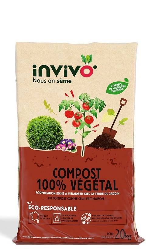 Compost 100% végétal Invivo Nous on Sème 20 kg - Gamm vert